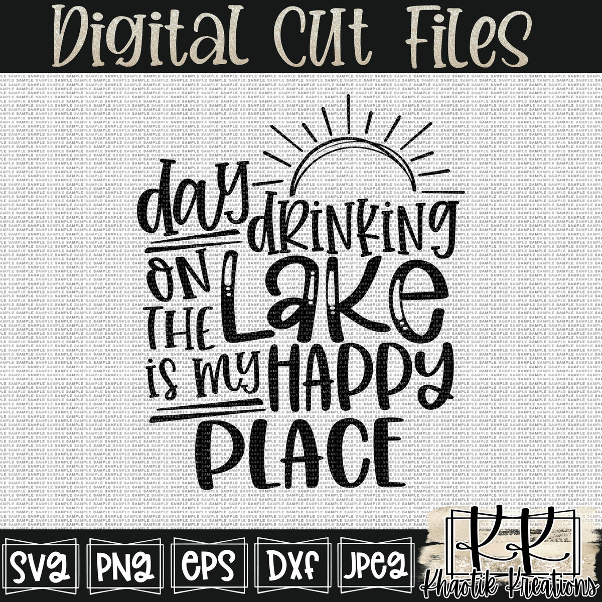 Day Drinking on the Lake Svg Design – Khaotik Kreations